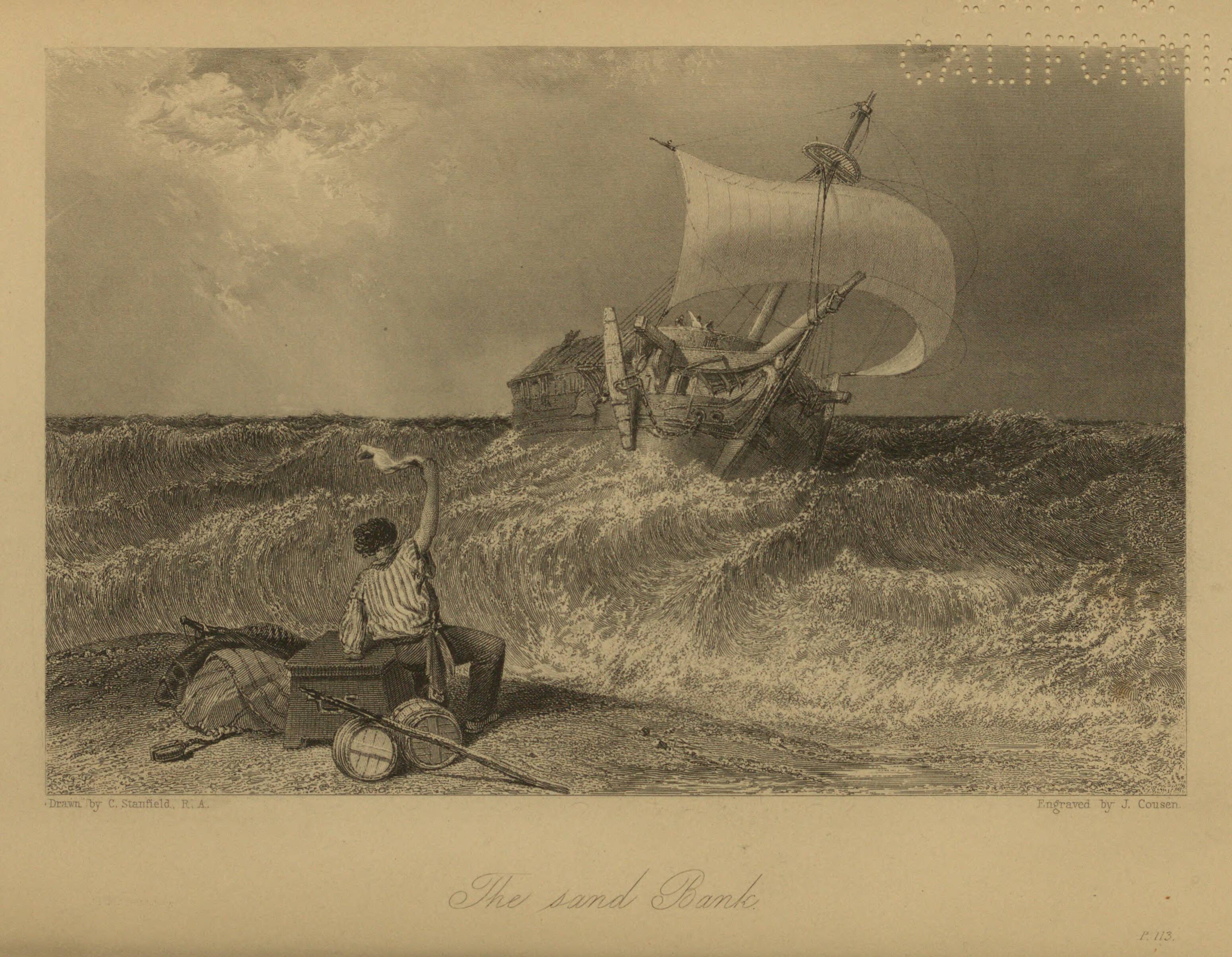 The Sand Bank – Old Book Illustrations
