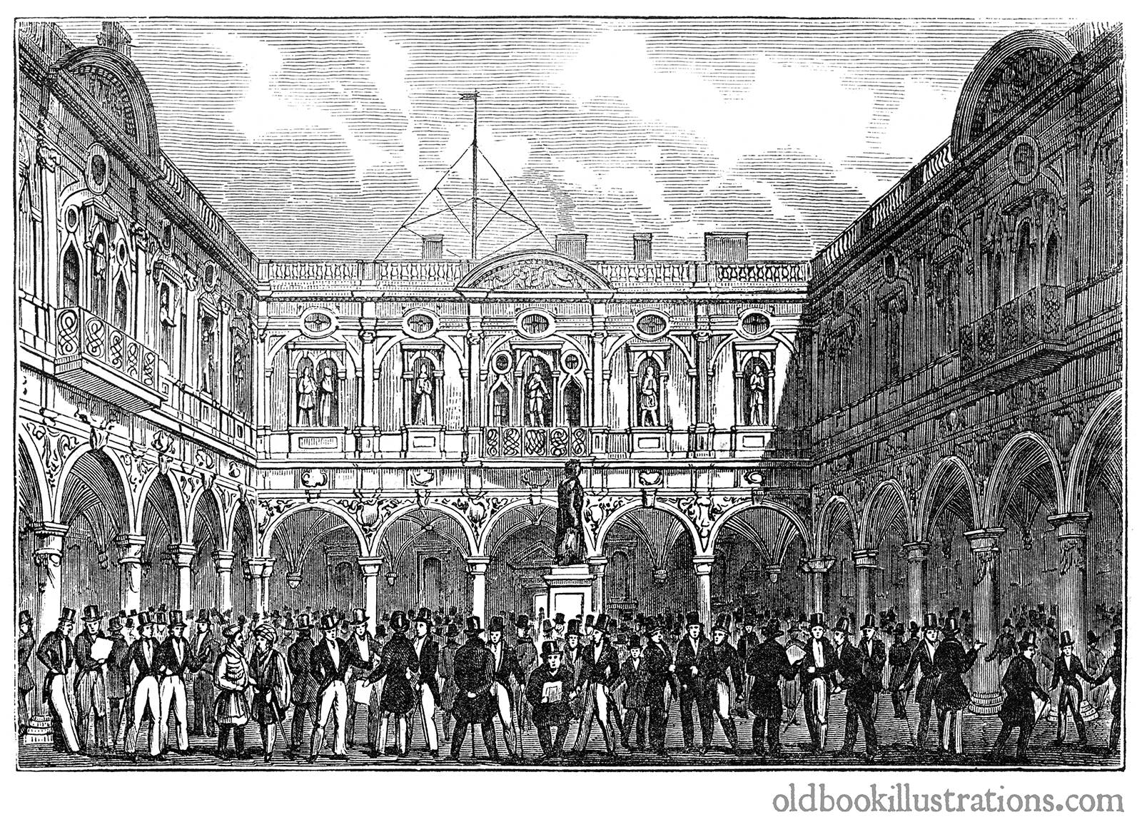 Royal Exchange, London – Old Book Illustrations