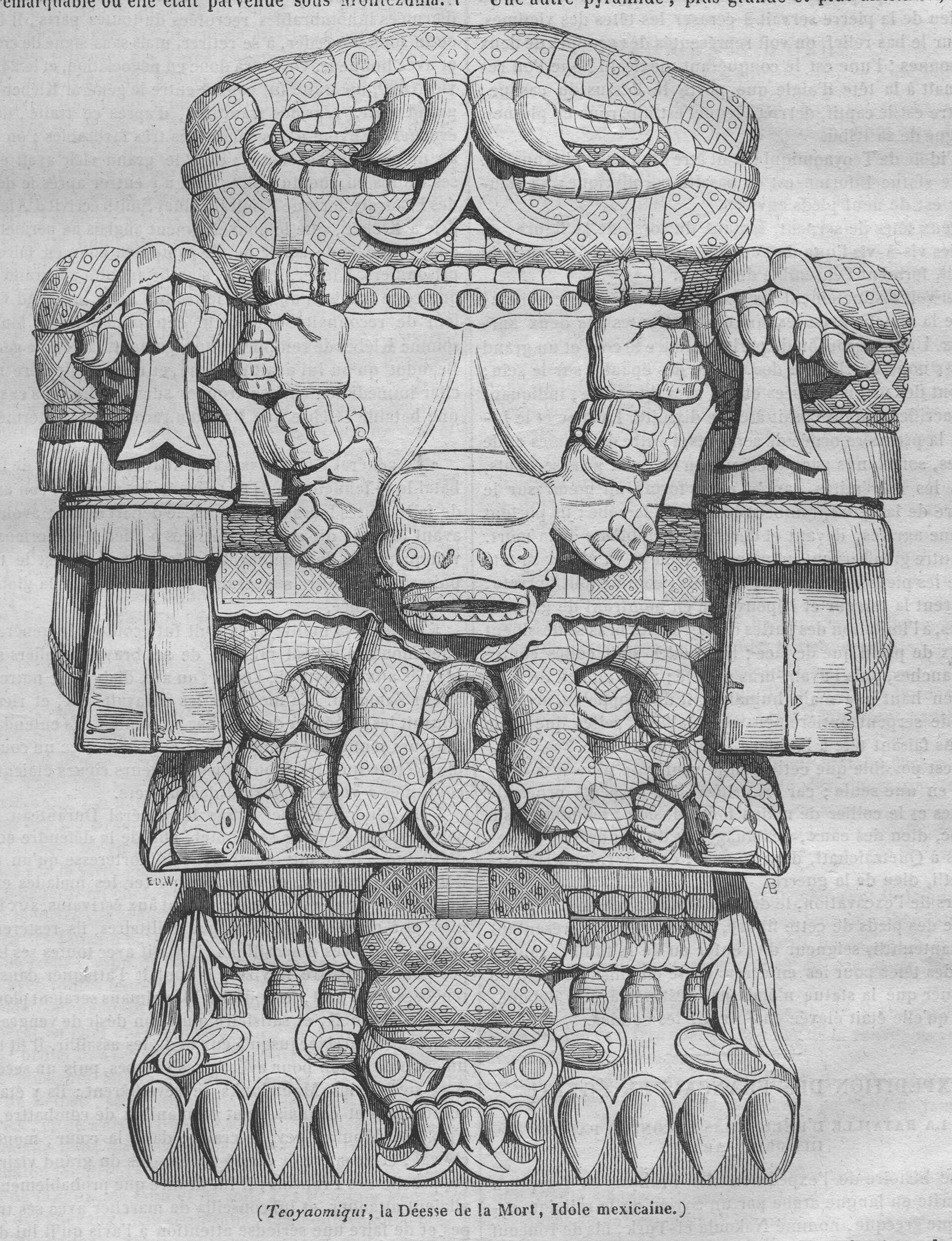 Aztec Goddess Coatlicue – Old Book Illustrations