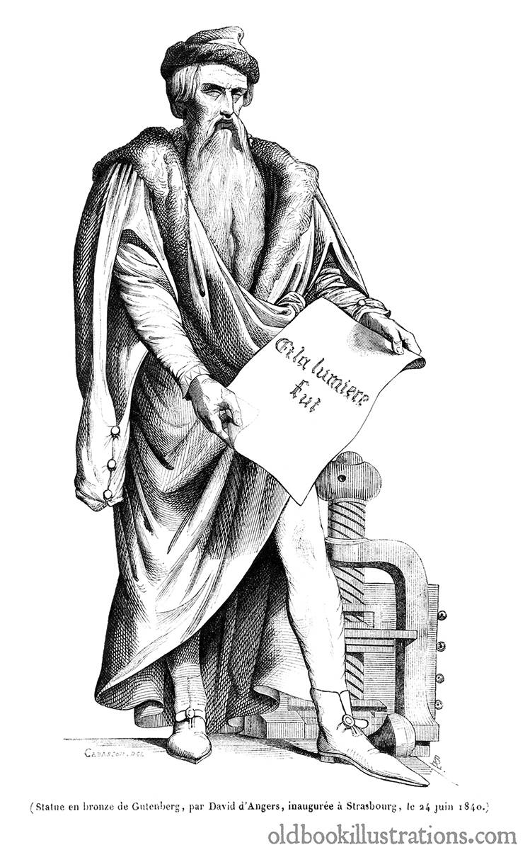 Johannes Gutenberg – Old Book Illustrations