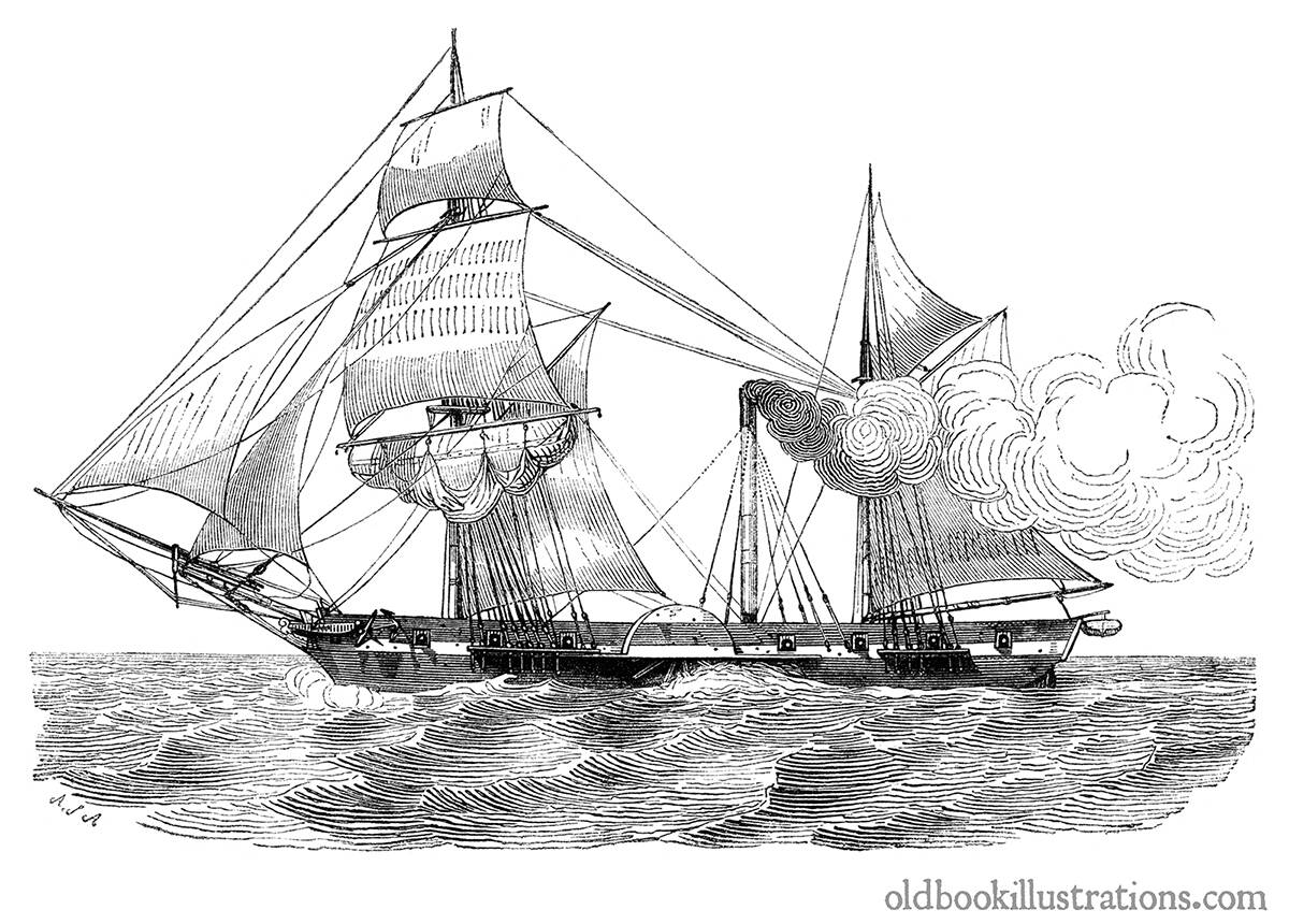 Steamship – Old Book Illustrations