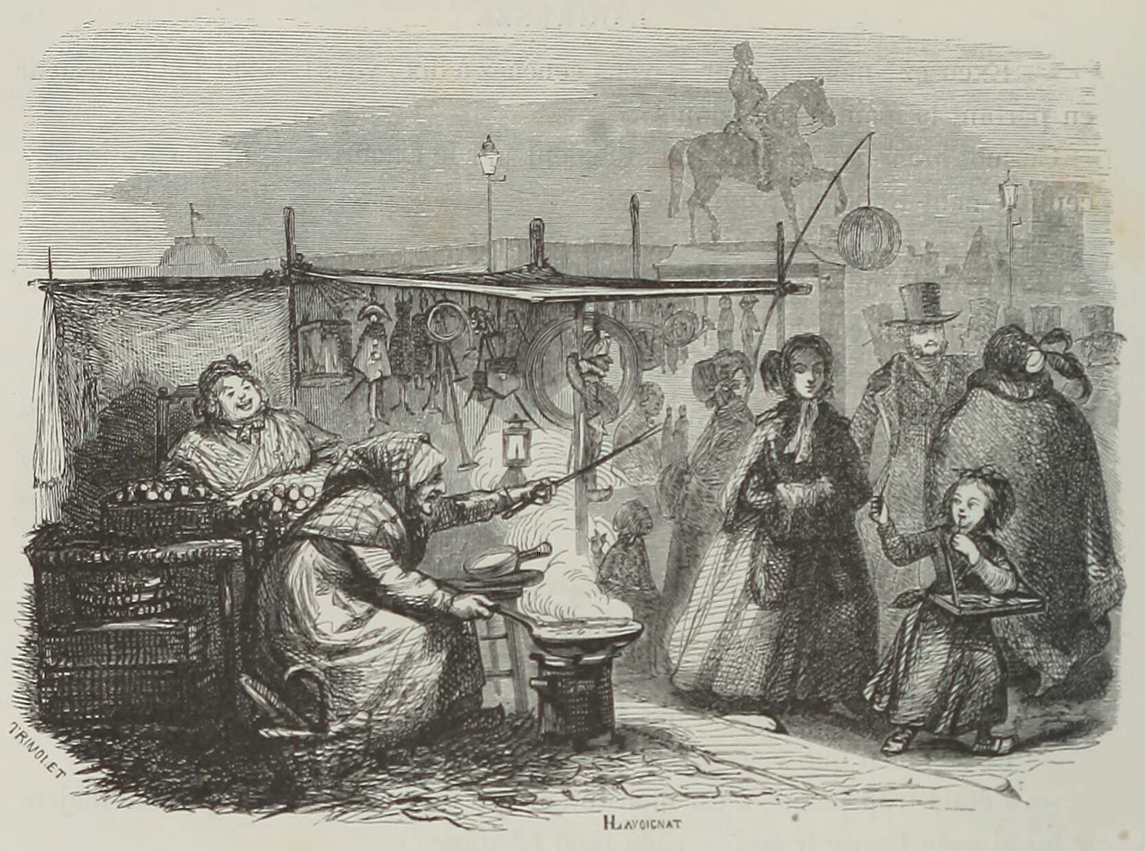 Selling Barley-Sugar Candy – Old Book Illustrations