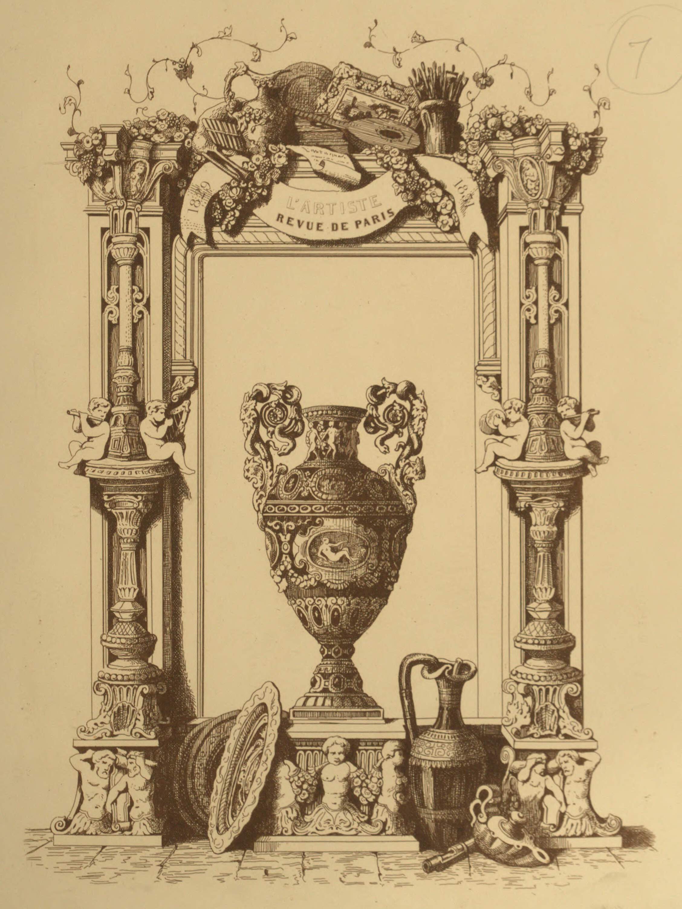 L’Artiste—Frontispiece 1845 – Old Book Illustrations