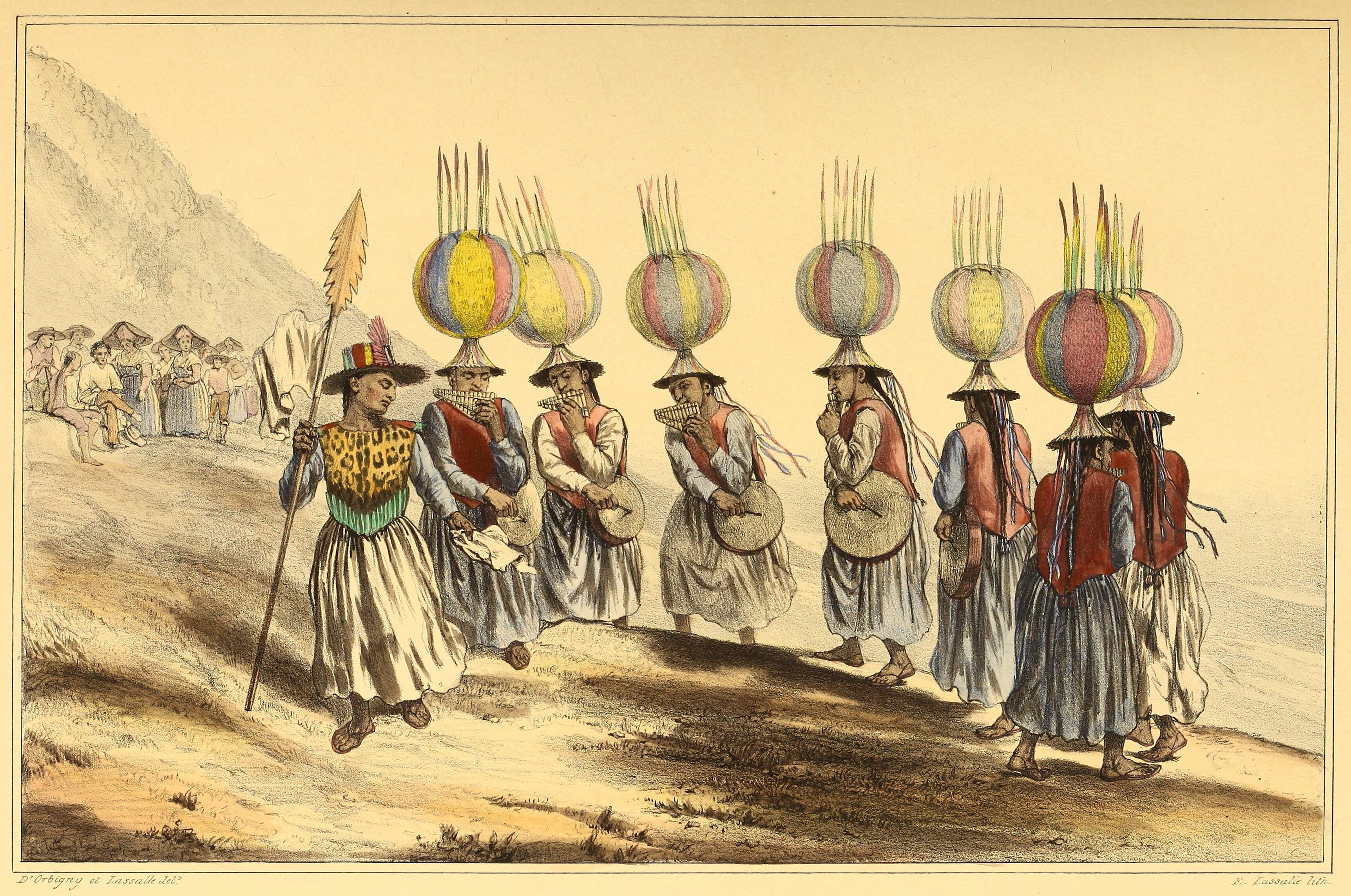 Dance of the Aymara People – Old Book Illustrations