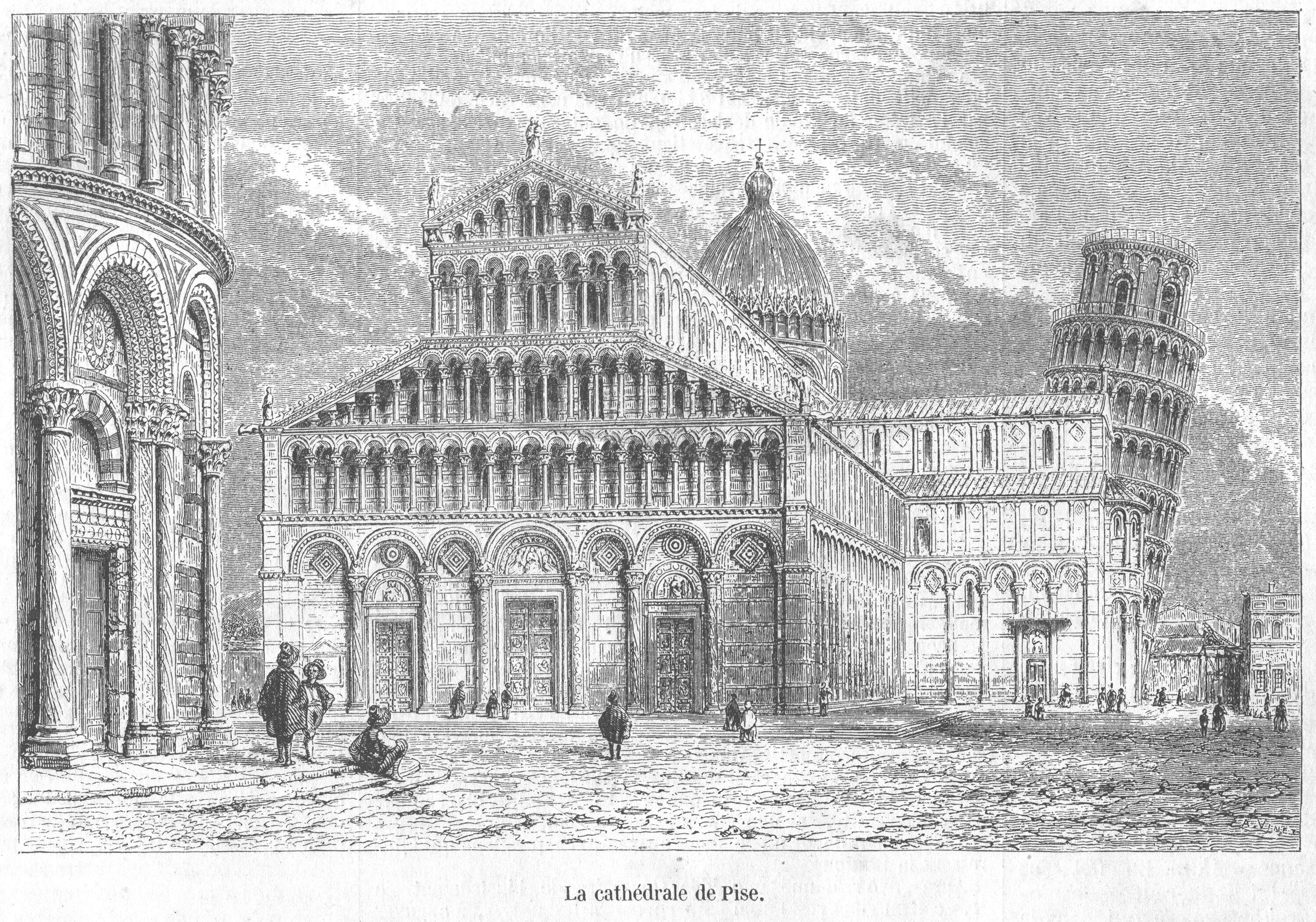 Pisa Cathedral – Old Book Illustrations