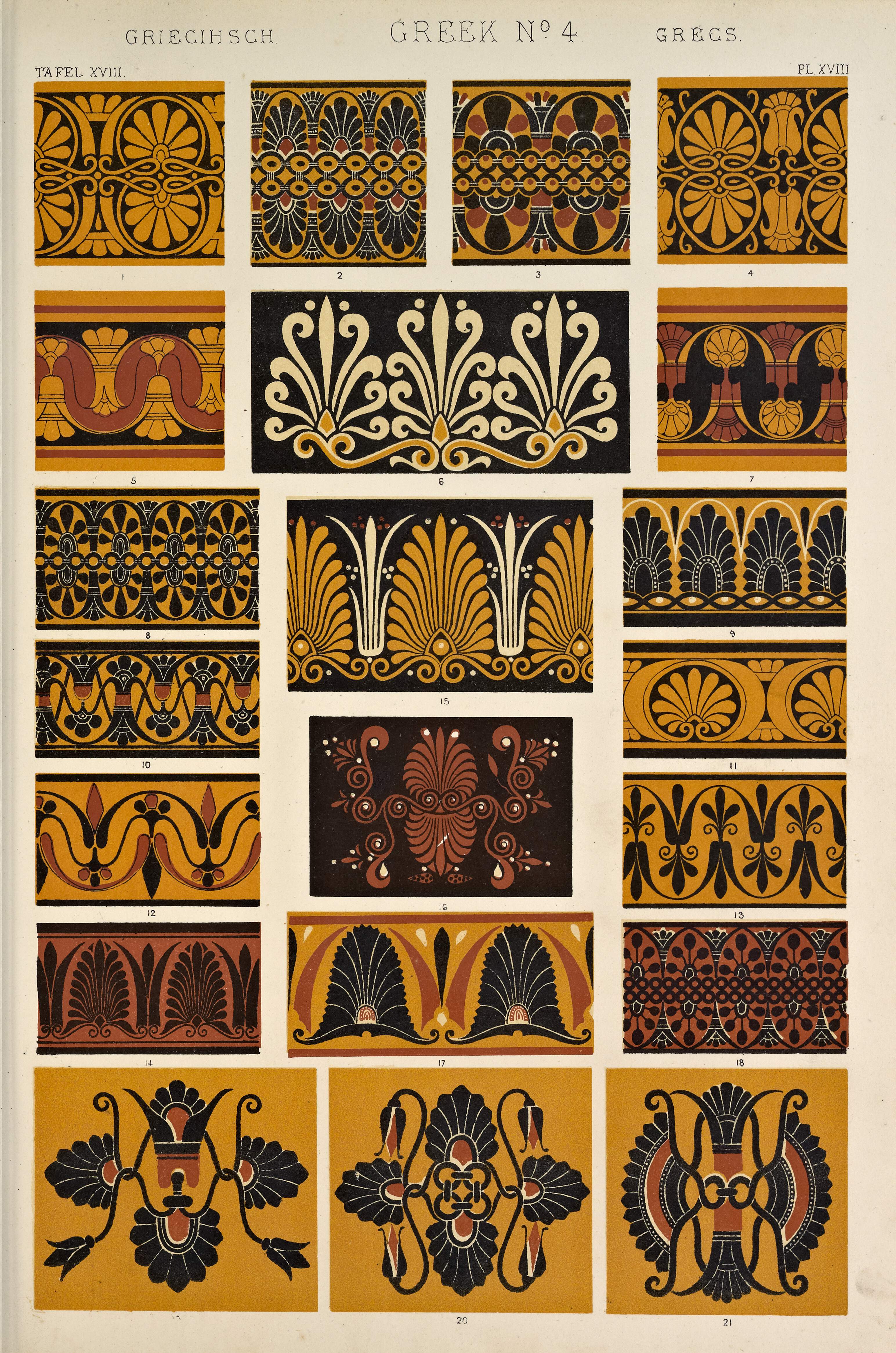 Ancient Greek Ornaments (N° 4) – Old Book Illustrations