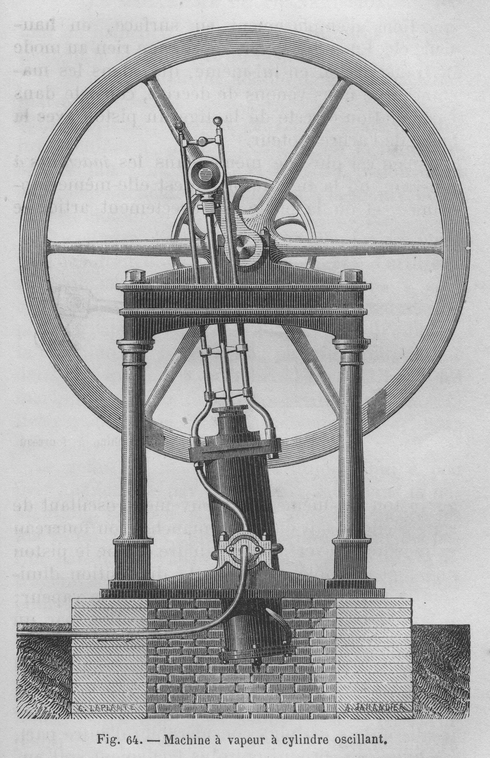 Oscillating Steam Engine – Old Book Illustrations