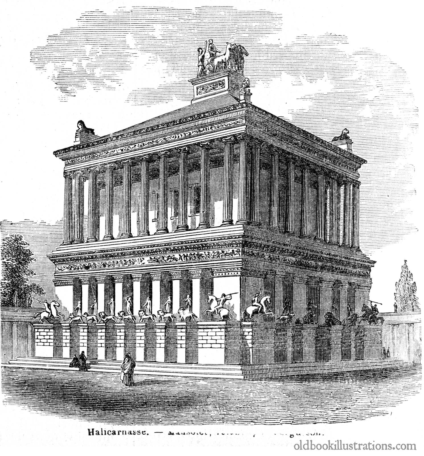 Mausoleum of Halicarnassus – Old Book Illustrations