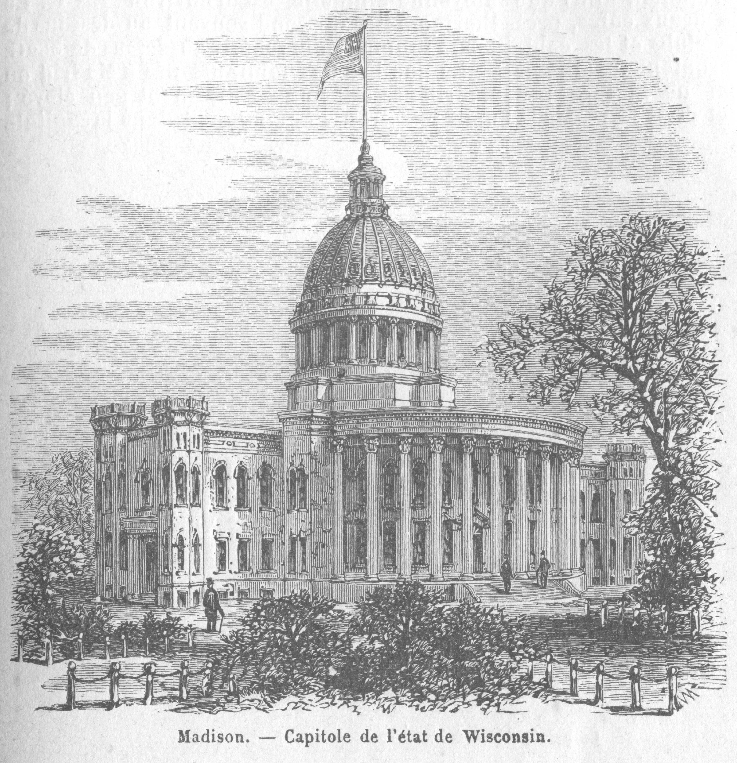 Wisconsin State Capitol, Madison – Old Book Illustrations