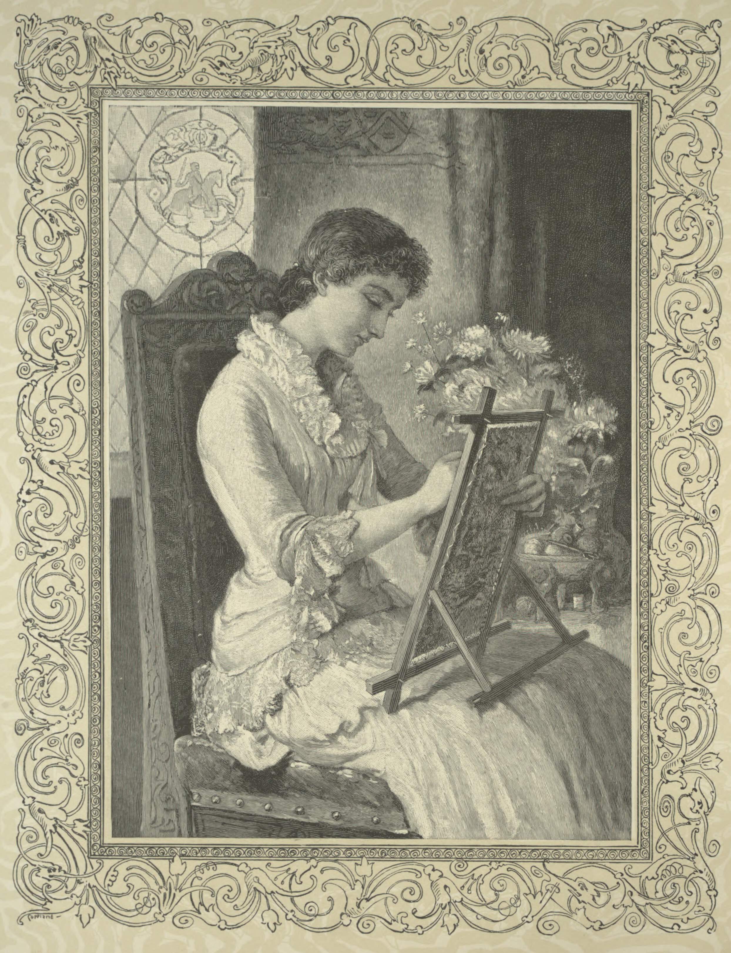 The Day Dream—Frontispiece – Old Book Illustrations