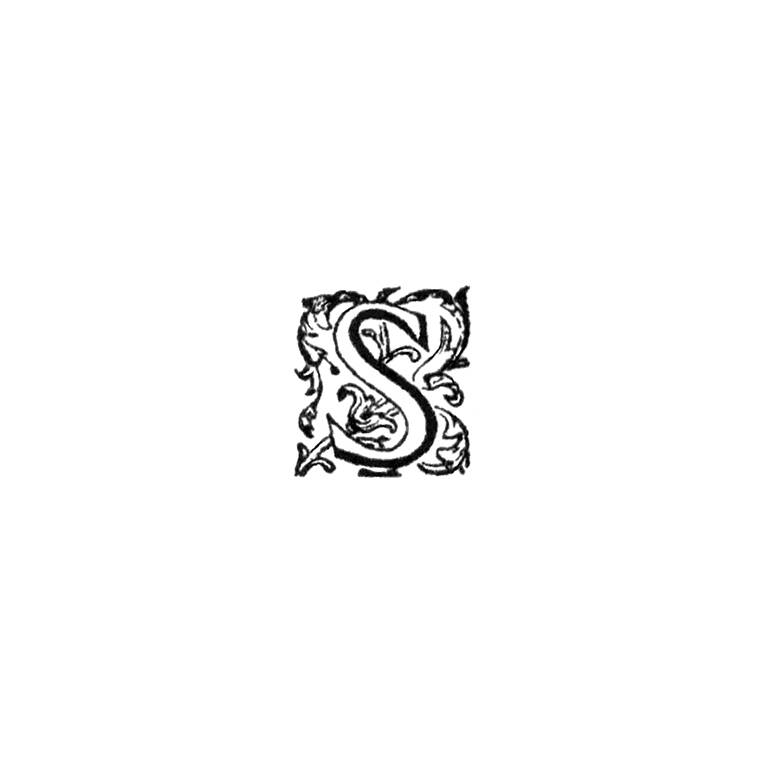 Initial Letter—S – Old Book Illustrations