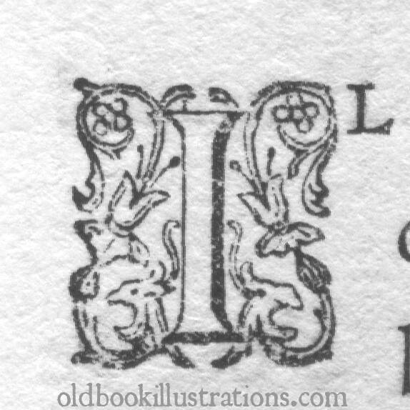 Initial Letter—I – Old Book Illustrations