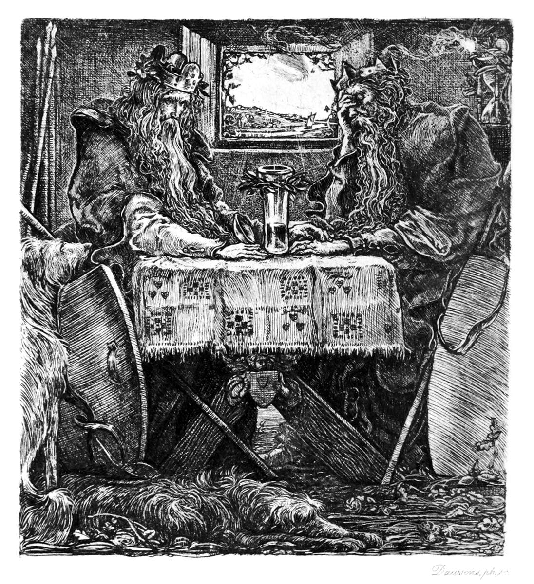 Two Old Kings – Old Book Illustrations