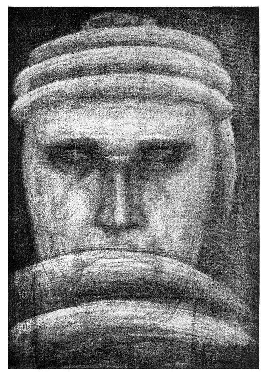 Head of Minos – Old Book Illustrations