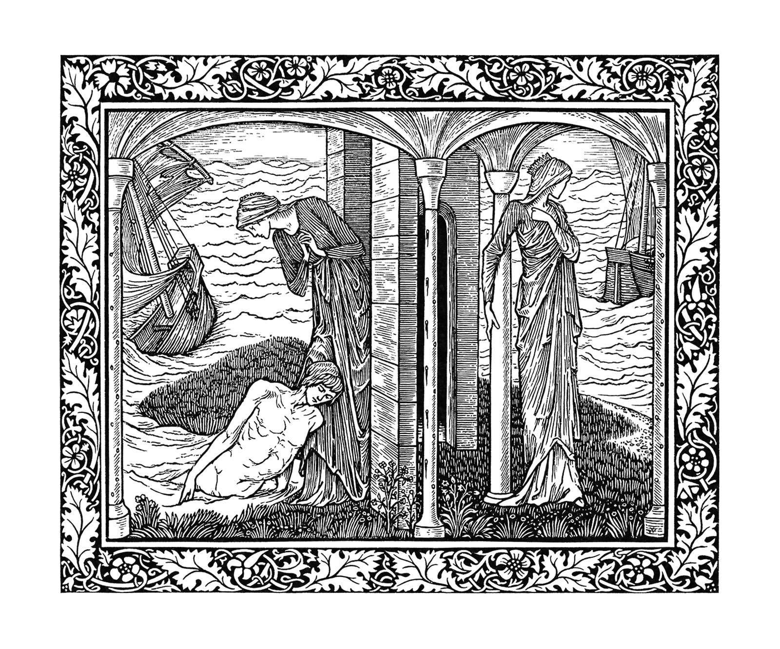 This Demophon Com Sailing – Old Book Illustrations