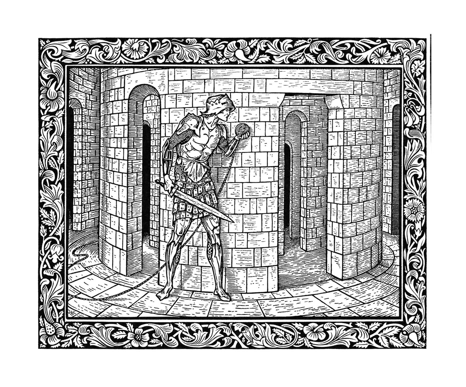 In the Prison – Old Book Illustrations