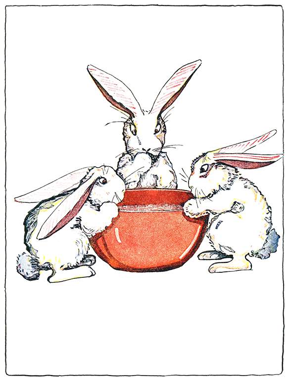 Flopsy, Mopsy, and Cotton-Tail – Old Book Illustrations