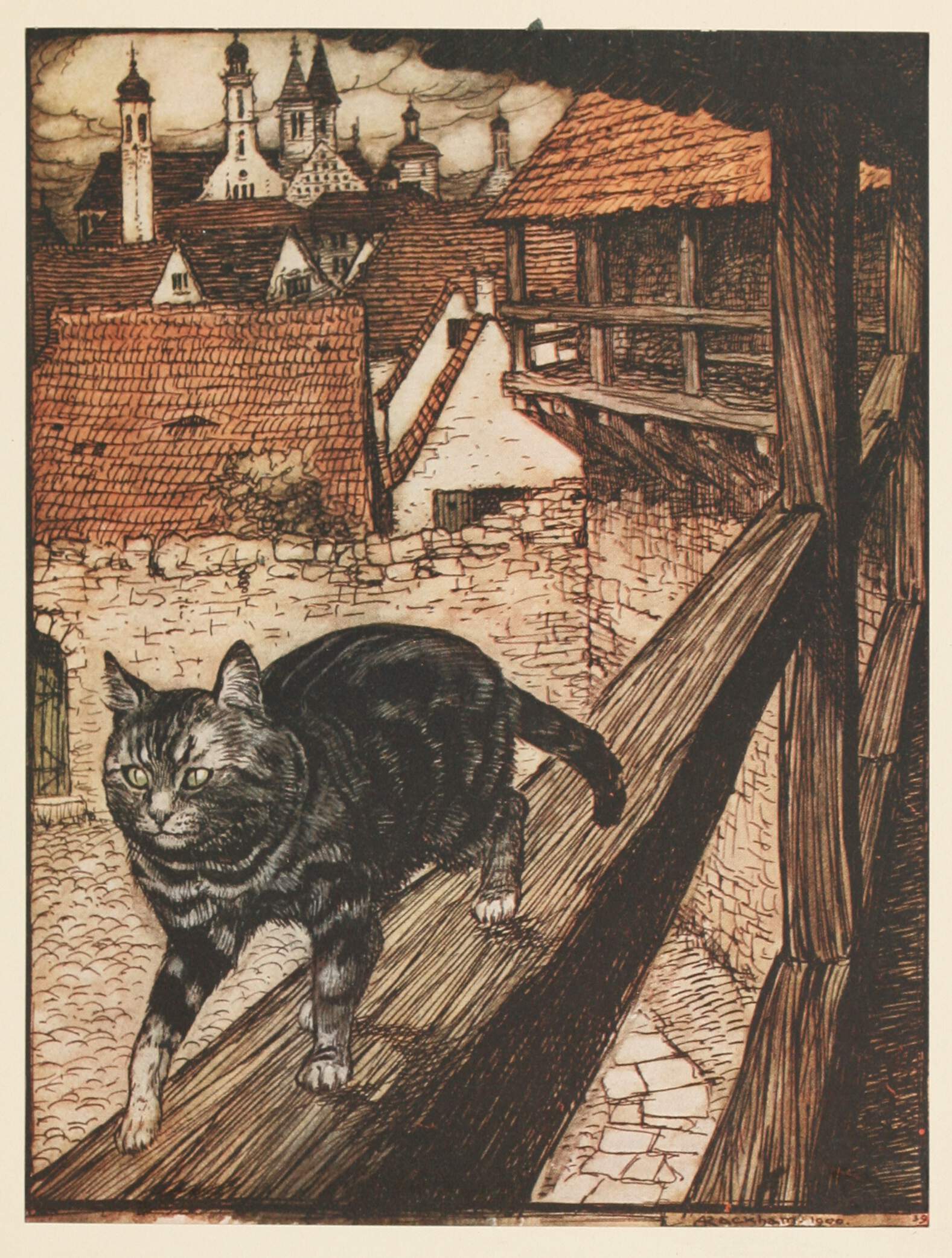"The Cat and Mouse in Partnership" by Arthur Rackham | Daily Dose of Art