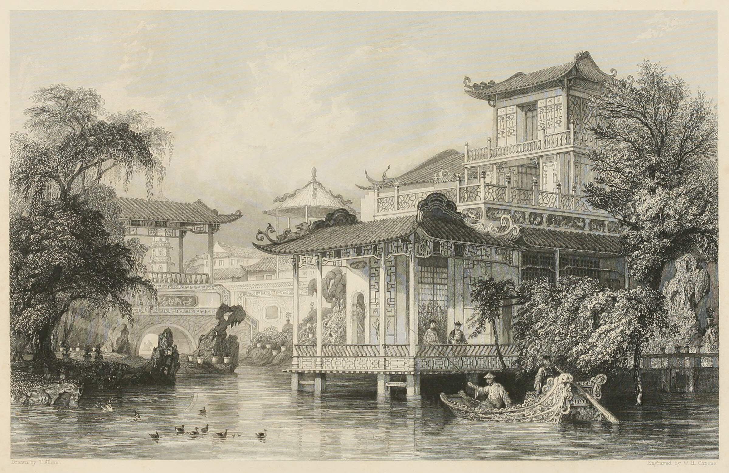 House of a Chinese Merchant – Old Book Illustrations