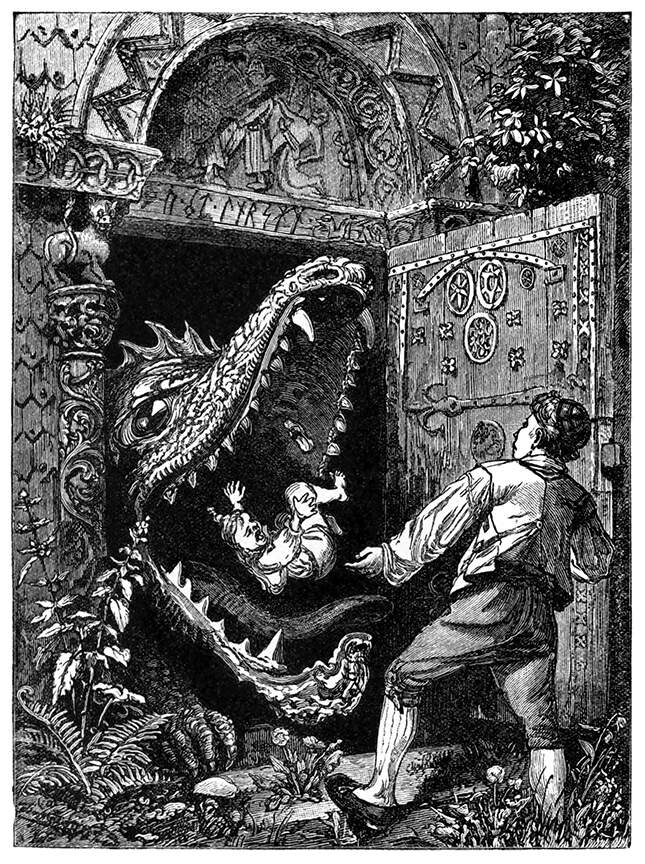 Dragon behind the Door – Old Book Illustrations