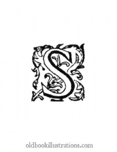 Initial Letter—S – Old Book Illustrations