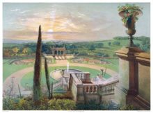 From the Upper Terrace of Shrubland Hall – Old Book Illustrations